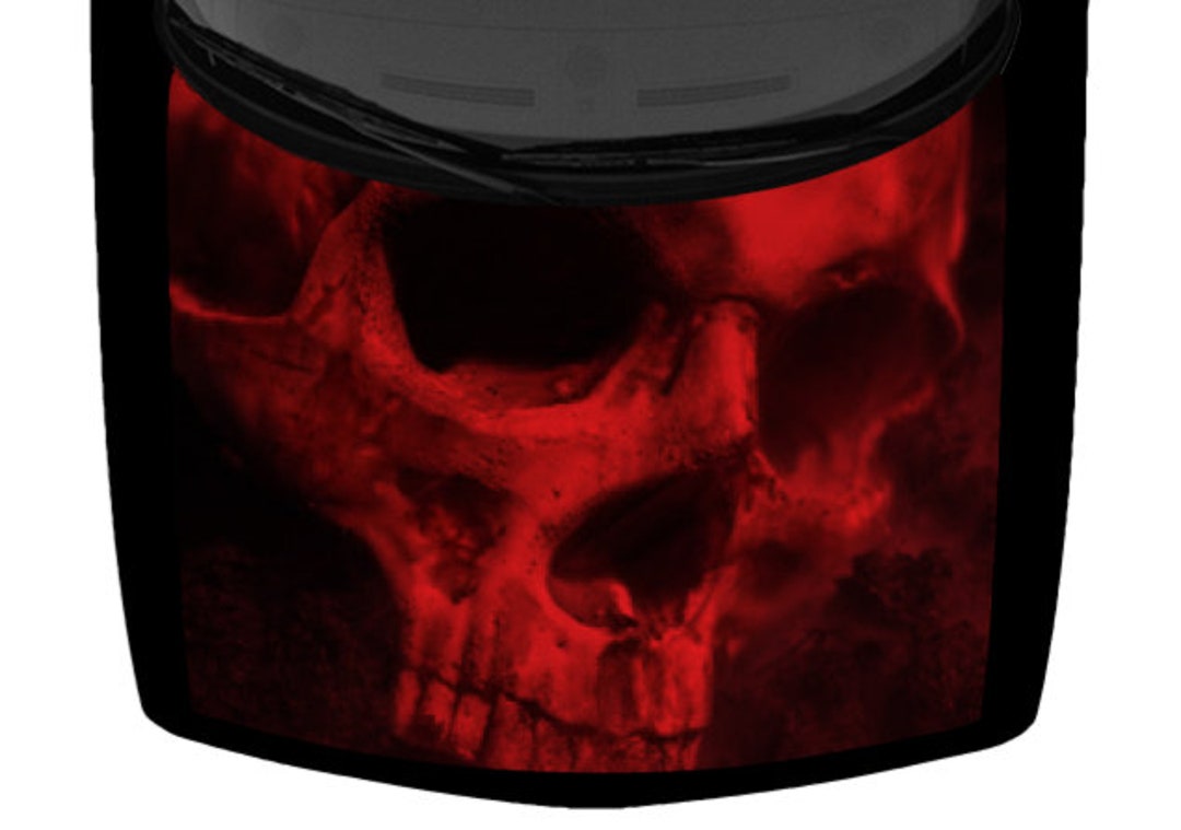 Dark Red Human Skull Decay Death Design SUV Van Car Pickup Truck Hood ...