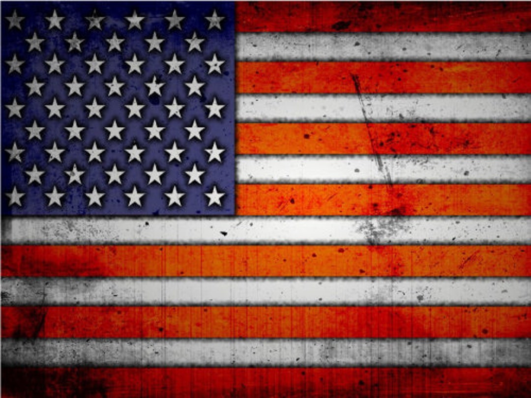 American Flag Cloth Vintage Look American Flag Poster Print Paper OR ...