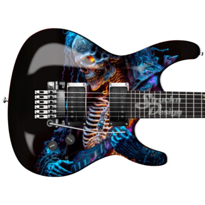Skeleton With Guitar - Etsy