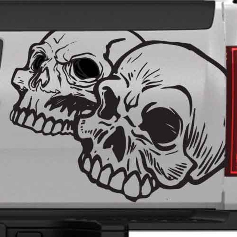 Skull Tattoo Side SUV Vintage Grunge Design Hood Door Car Bed - Etsy