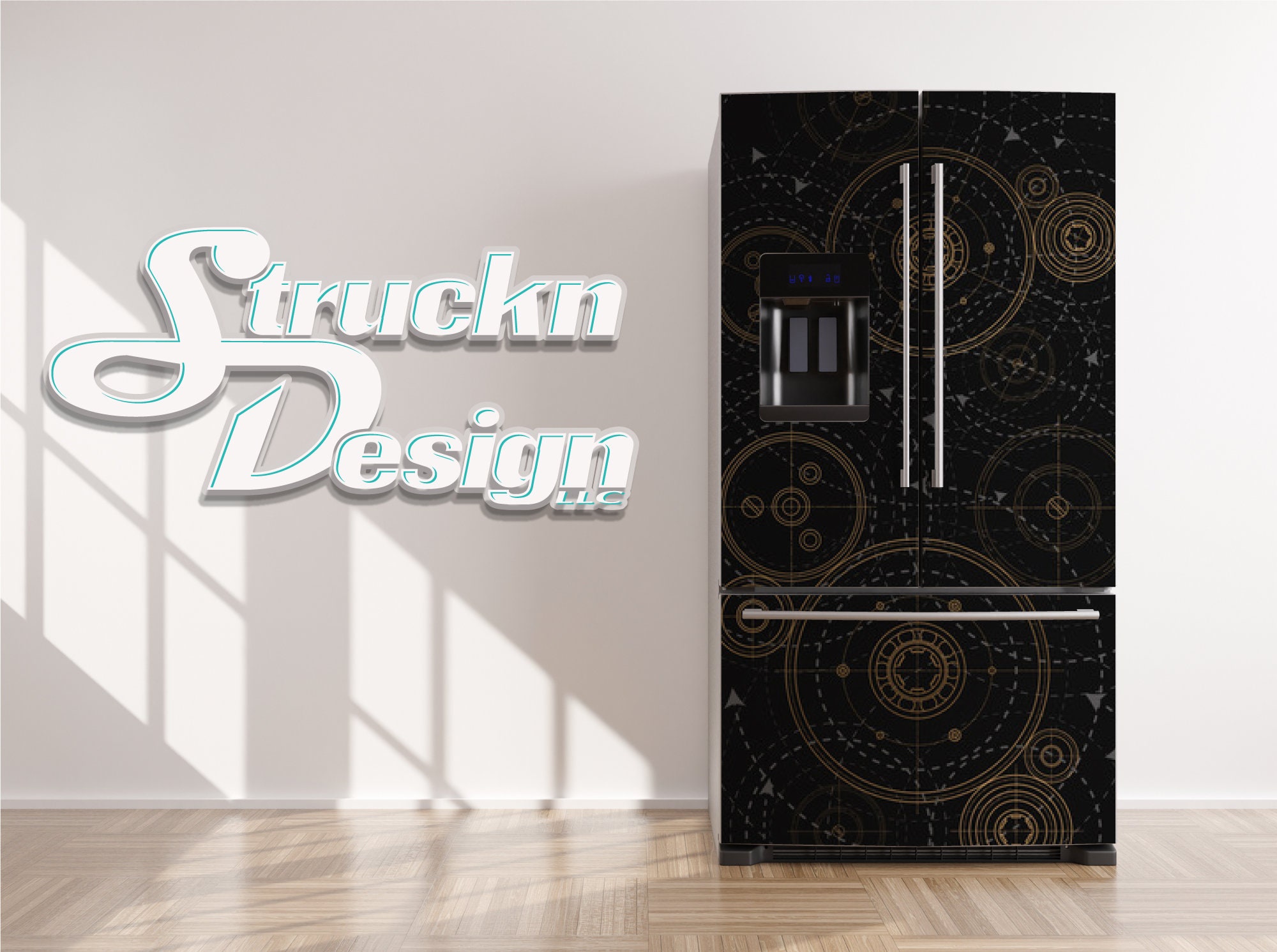 Steampunk Black Gold Rotating Gears Refrigerator Fridge - Etsy