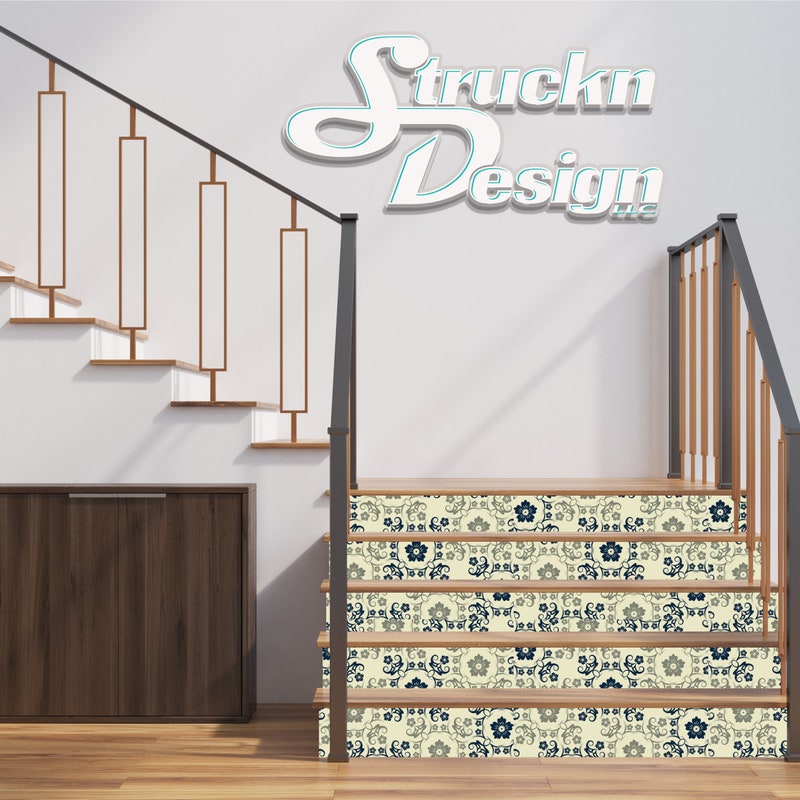 Stair Riser Decals Blue - Etsy