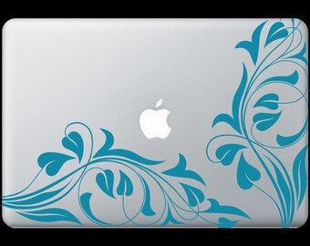Design Vine Floral Computer Laptop Vinyl Decal Sticker USA | Etsy