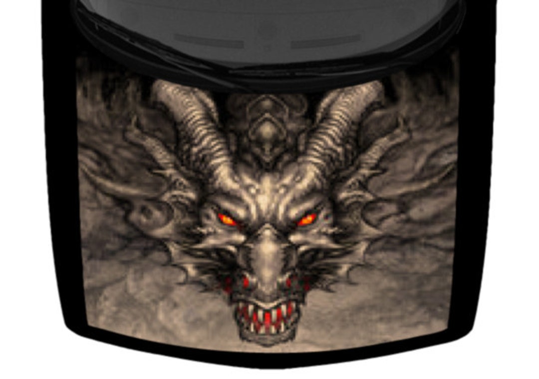 Dragon Face Snarling Kapuze Wickelwagen Lkw Auto Vinyl Grafik Aufkleber ...
