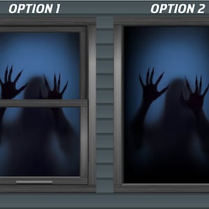 Scary Woman Frosted Glass Ghost Horror Window Backlit Wall Backdrop ...