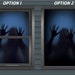 Scary Woman Frosted Glass Ghost Horror Window Backlit Wall Backdrop ...