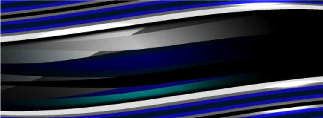 Motorcycle Blue Abstract Stripes ATV Golf Cart Car Graphic Wrap Vinyl ...