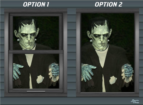 Frankenstein Monster Scary Creepy Window Backlit Wall Backdrop - Etsy