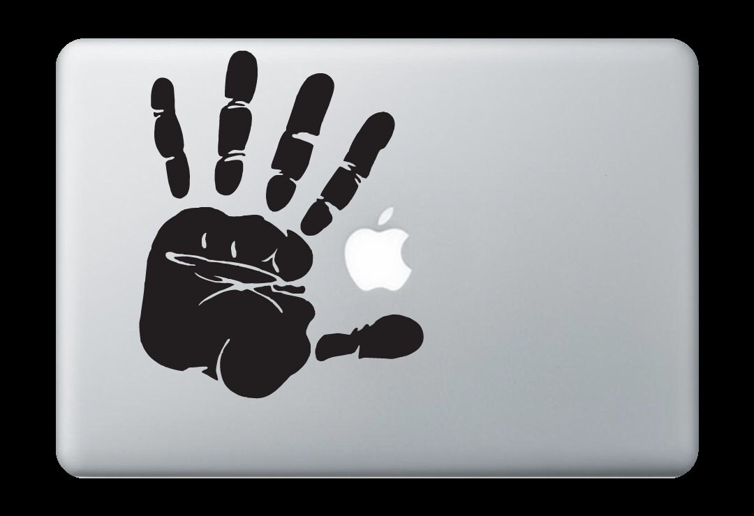 Hand Print Wave USA Car Computer Laptop Vinyl Decal Sticker USA Skin ...