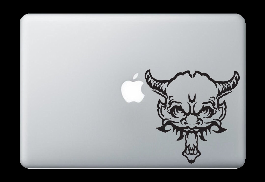 Motorcycle Demon Devil Cartoon Vehicle Car Computer Laptop Vinyl Decal ...