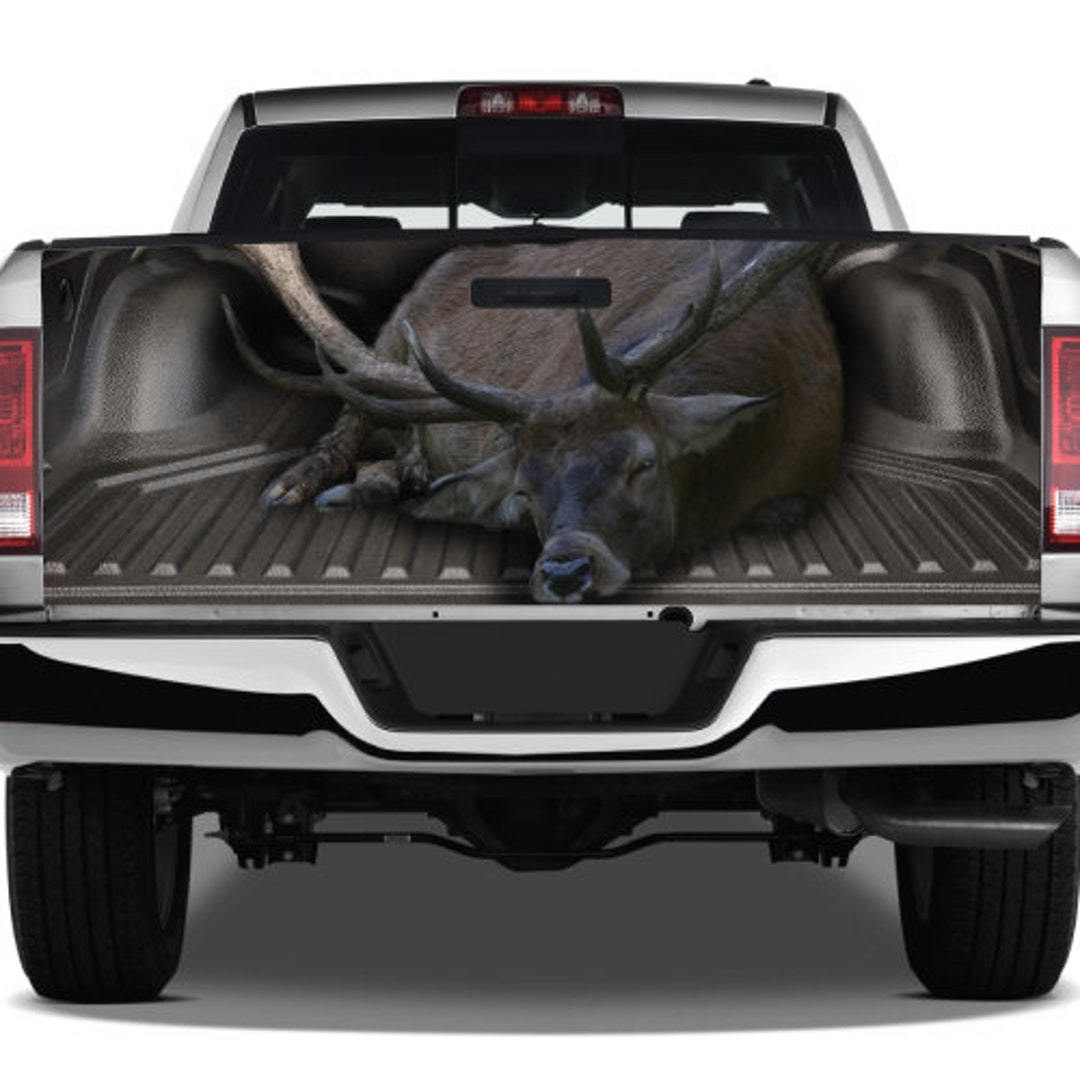 Dead Deer Buck Hunter Hunting Graphic Tailgate Vinyl Decal Truck Pickup ...