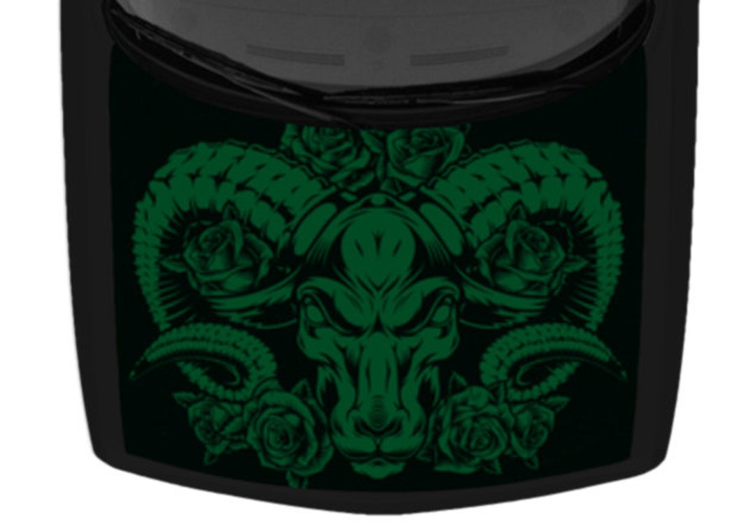Tribal Teal Passt Ram Head Rosen Design Schwarz SUV Van Car Pickup ...