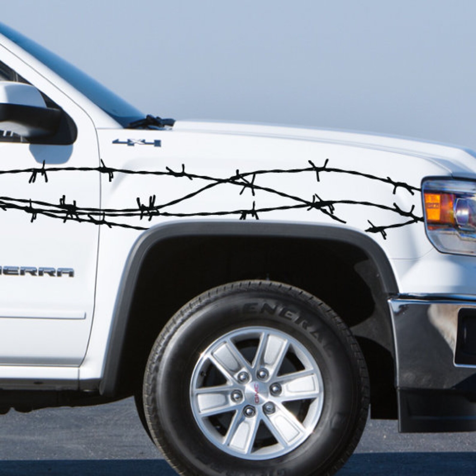 Barbed Wire Trailer Side Bed Pickup Vehicle Distressed Grunge Truck Car ...