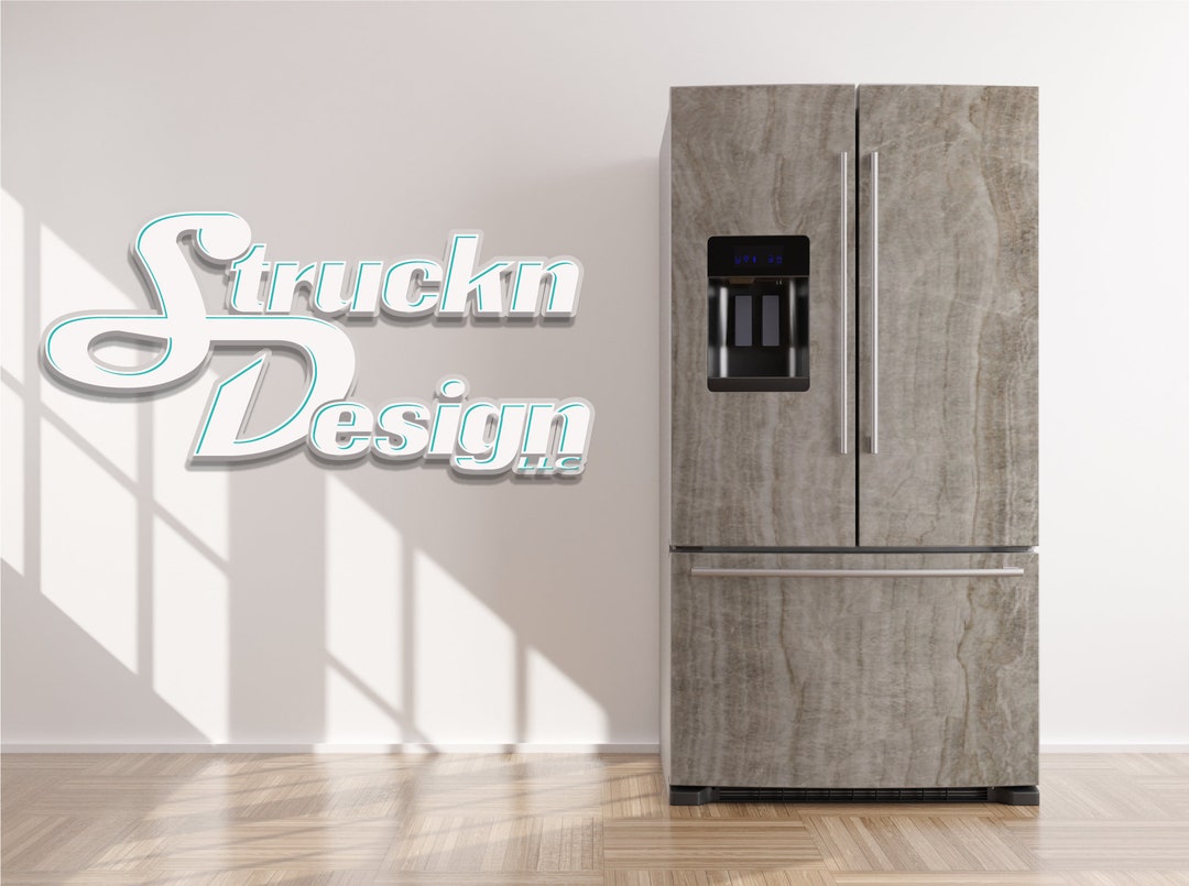 Tan Gray Mineral Rock Stone Texture Refrigerator Fridge Freezer Wrap ...