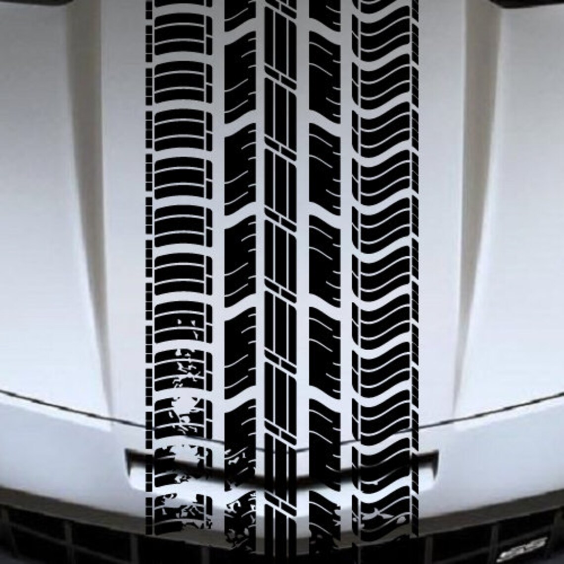 Single Tire Tracks Stripes Vinyl Decal Hood Sticker Car Van - Etsy