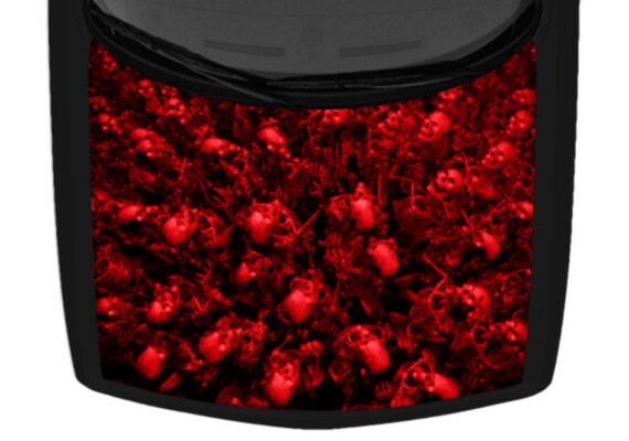 Red Skeleton Army Horror Skull Design Black SUV Van Car Pickup | Etsy