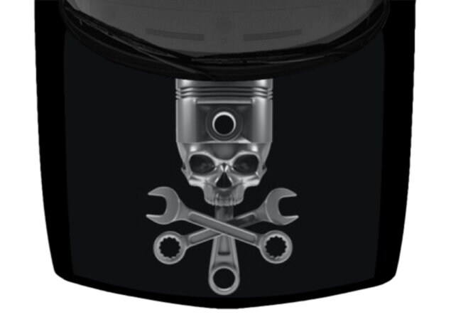 Black Skull Cross Bones Wrench Piston Tools SUV Car Pickup | Etsy