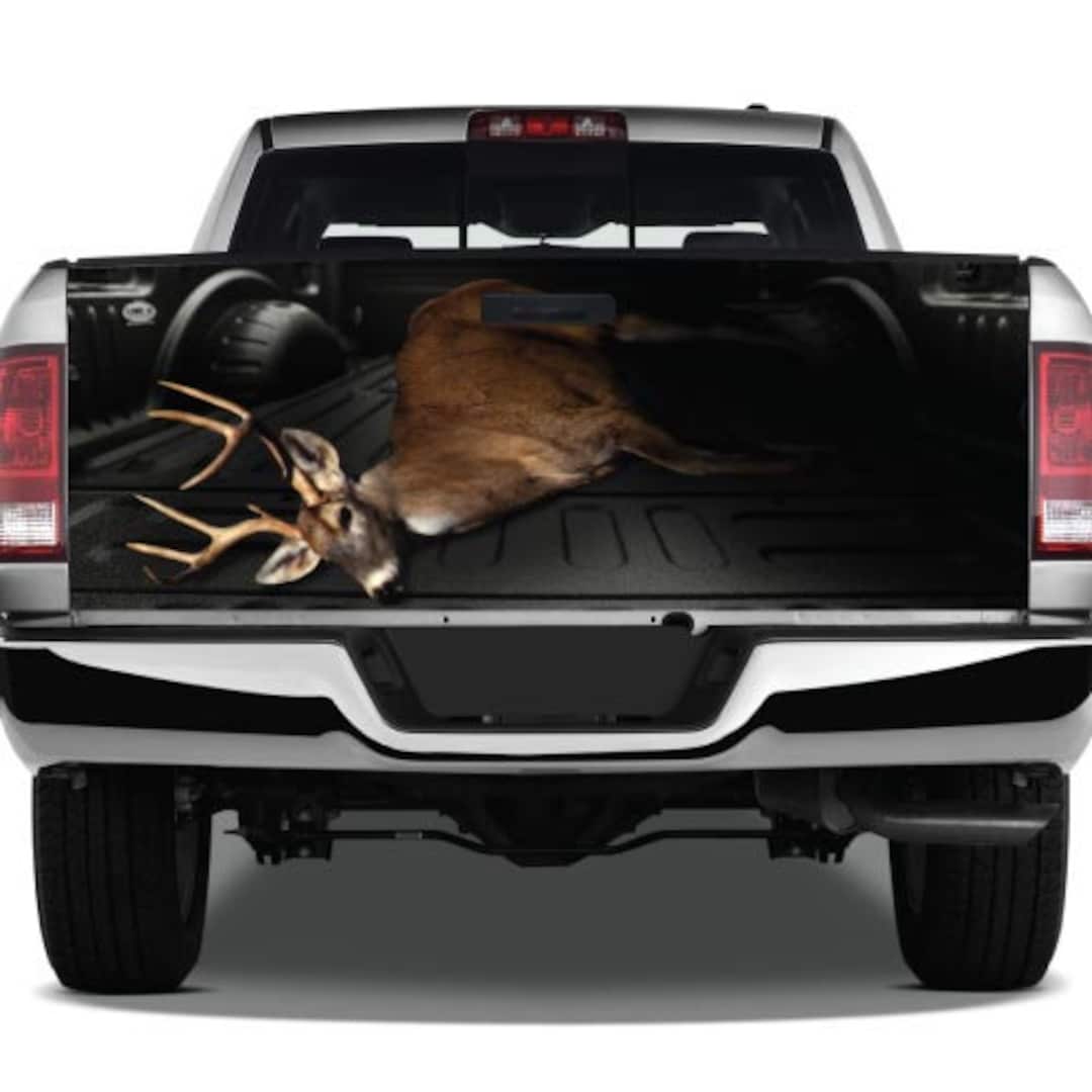 Dead Deer White-tail Buck Hunter Hunting Graphic Tailgate Vinyl Decal ...