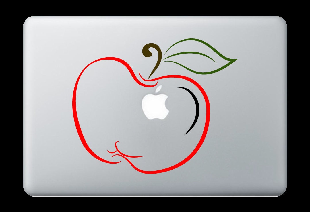 Apple Kitchen Vehicle Computer Laptop Design Vinyl Decal Sticker USA ...