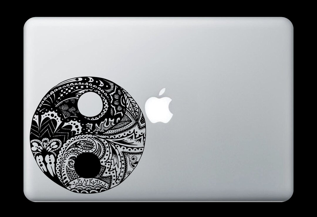 Zentangle Ying Yang Car Vehicle Computer Laptop Vinyl Decal Sticker USA ...