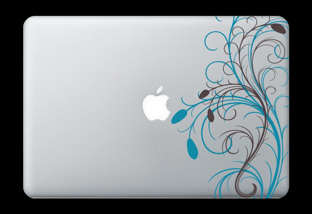 Design Vine Floral Computer Laptop Vinyl Decal Sticker USA Skin Wrap ...