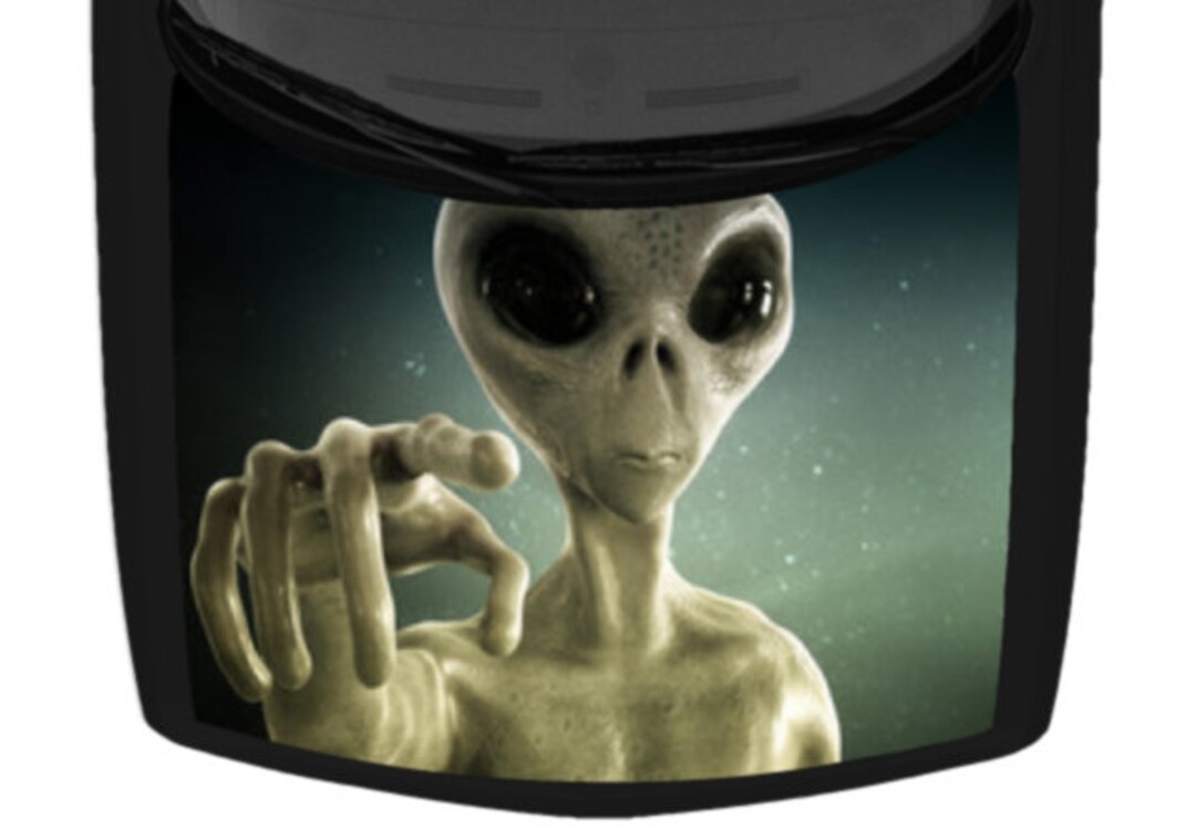 Alien Extraterrestrial Space Design Black SUV Van Car Pickup Truck Hood ...
