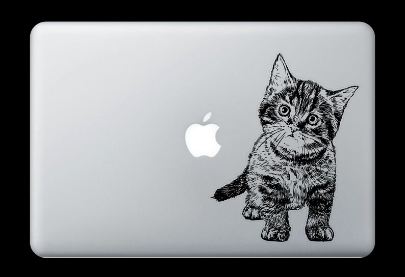 Cat Kitten Cute Detailed USA Car Computer Laptop Vinyl Decal - Etsy