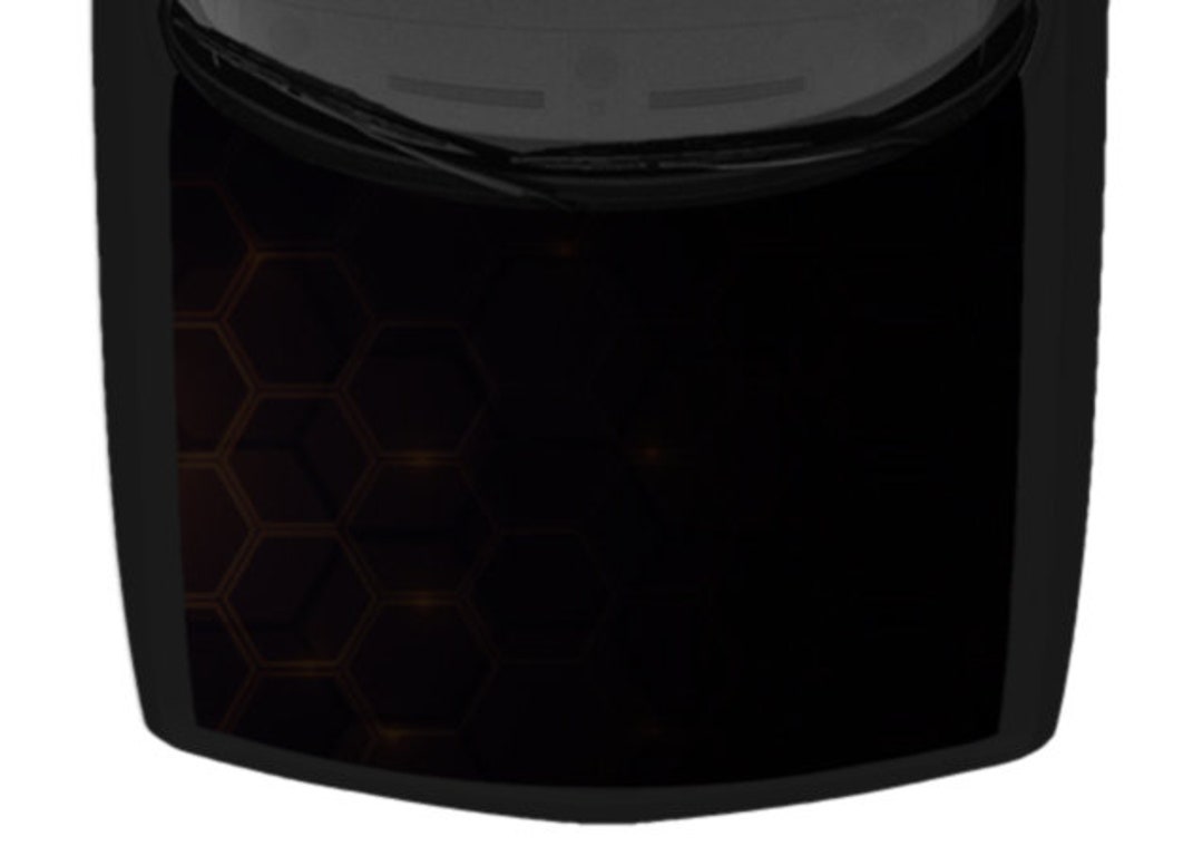 Hexagon Mosaic Design Black SUV Van Car Pickup Truck Hood Wrap Vinyl ...