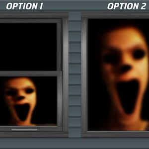 Scary Ghost Face Screaming Horror Window Backlit Wall Backdrop Banner ...