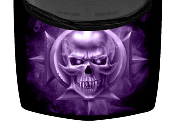 Skull With Purple Flames