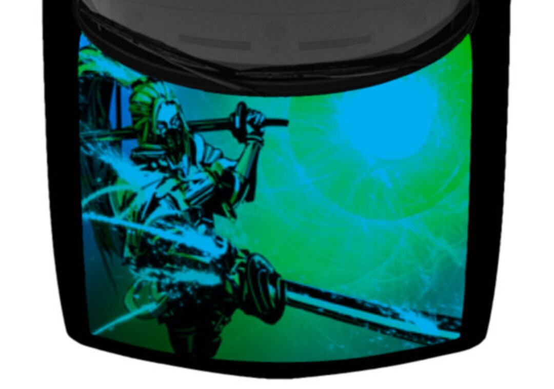 Vivid Cyan Cyborg Girl Katana Ninja Design SUV Van Car Pickup - Etsy