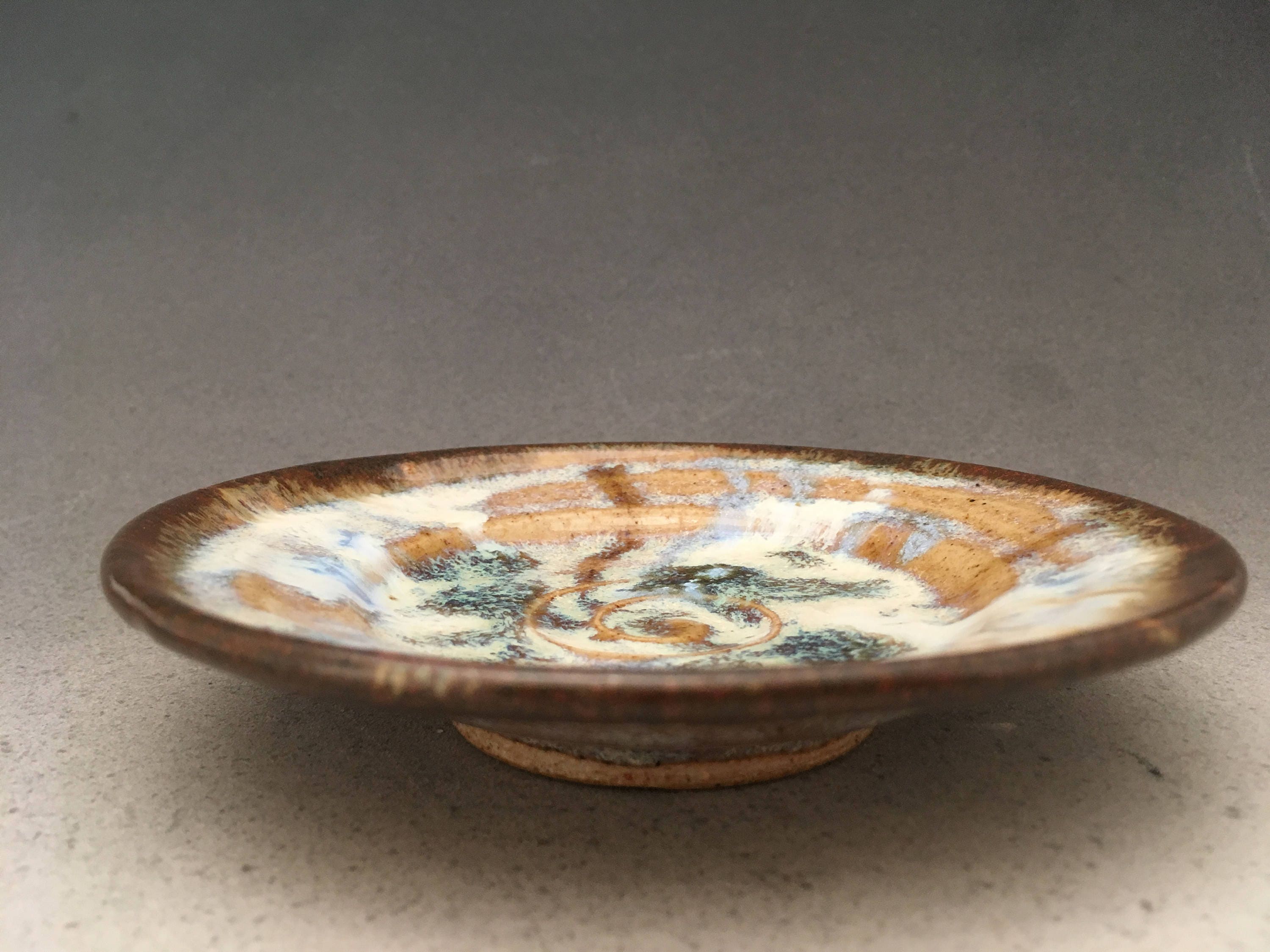 Studio Pottery Saucer Artisan Handmade Ceramic Art Pottery Wheel Thrown ...