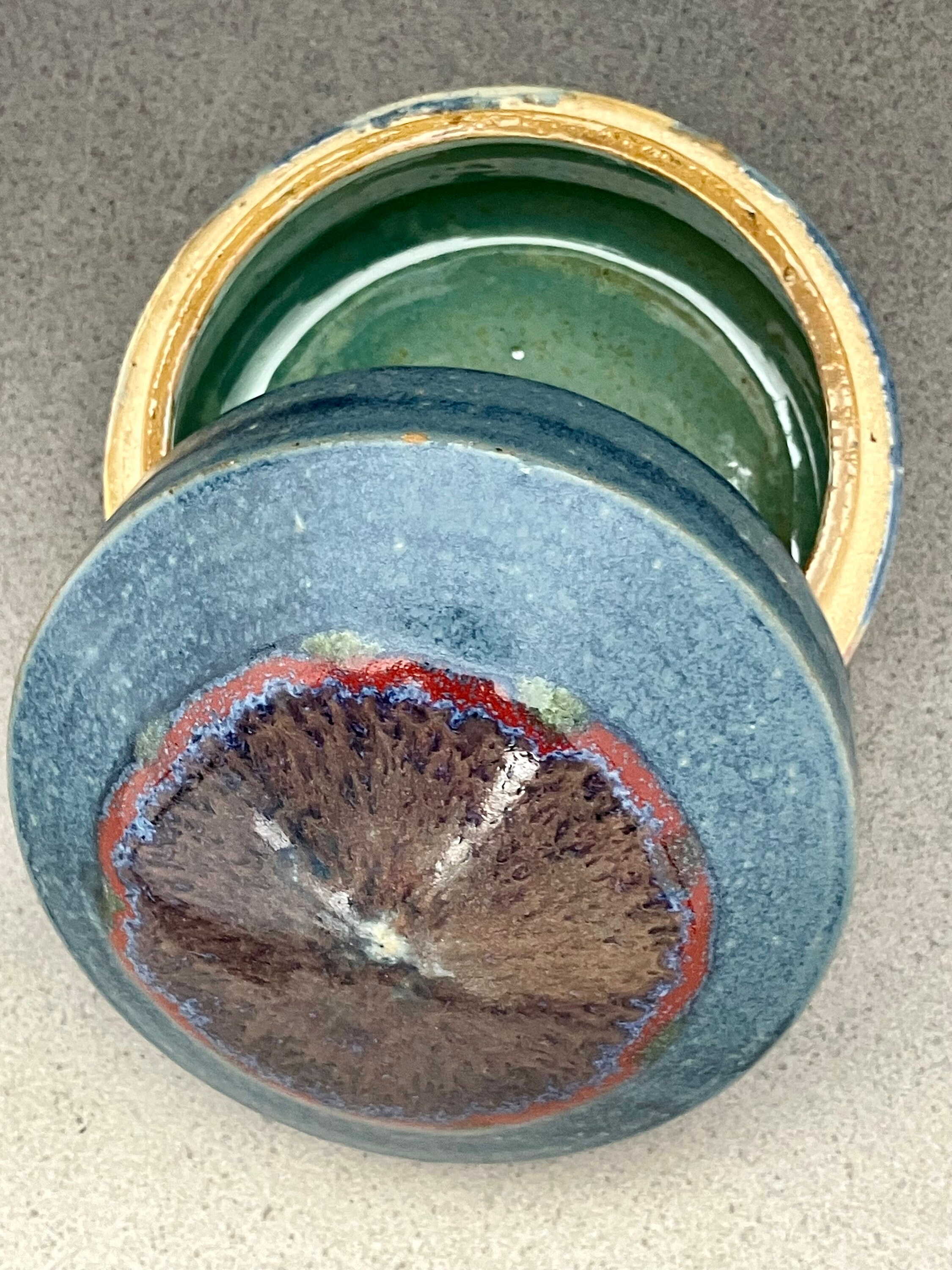 Functional Art Pottery Ceramic Vessel With Lid Vintage Wheel Thrown ...