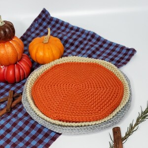 Pumpkin Pie Crochet PATTERN ONLY Crochet Food, Amigurumi Food, Crochet ...