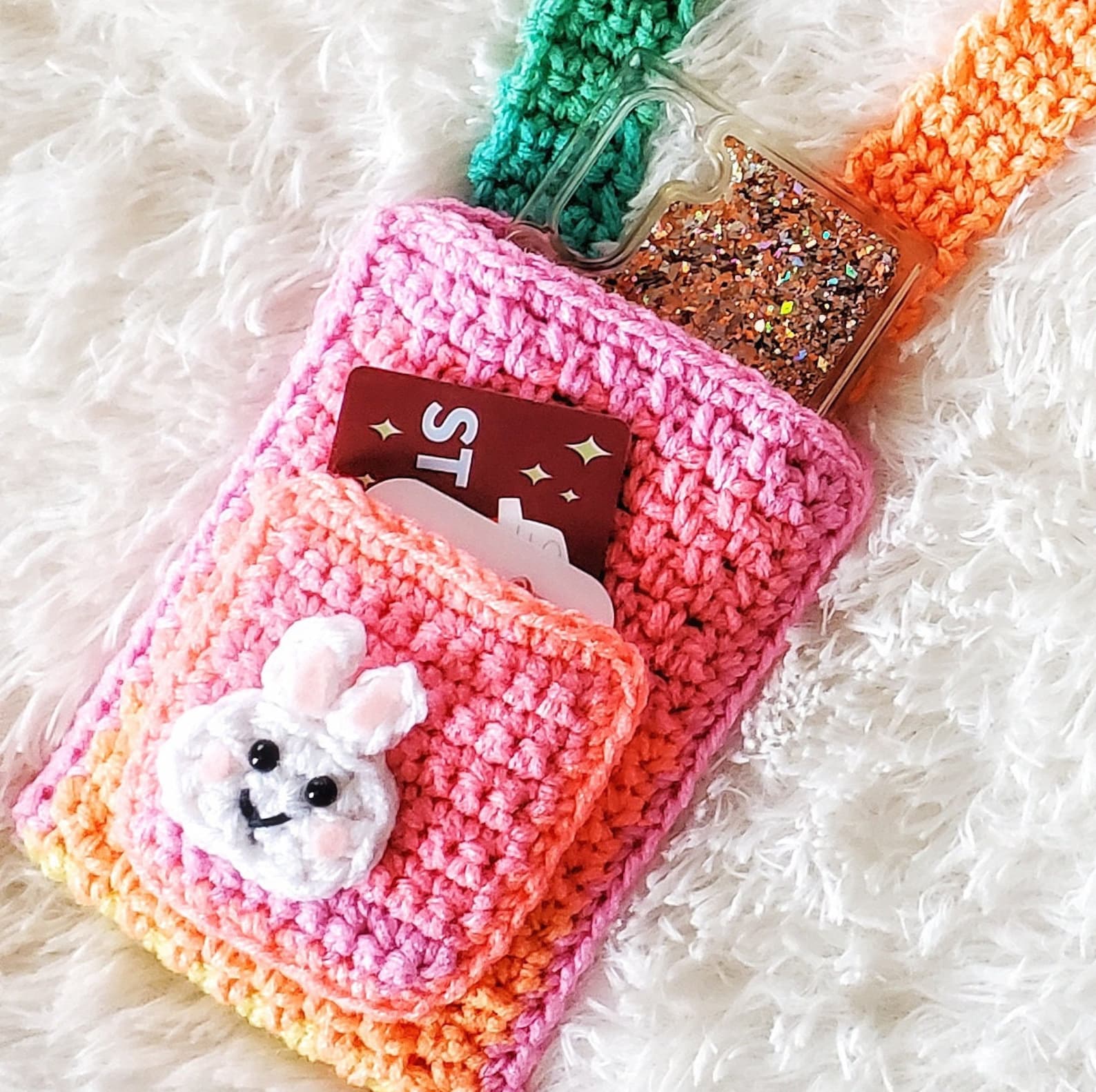 Crochet Bunny Bag Pattern: Cell Phone Crossbody Pouch (PDF Pattern) - Etsy