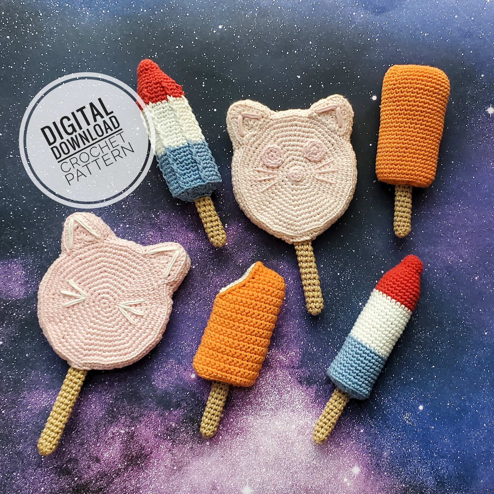 Ice Pops Crochet PATTERN ONLY Crochet Food Amigurumi - Etsy
