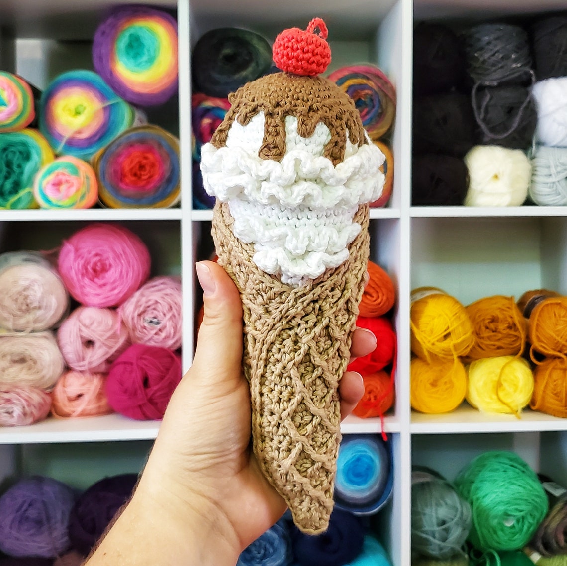 Ice Cream Cones Crochet PATTERN ONLY Waffle Cone Cake Cone - Etsy