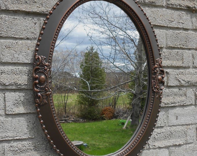 Wall Oval Mirror With Oil Rubbed Bronze Color Frame. - Etsy