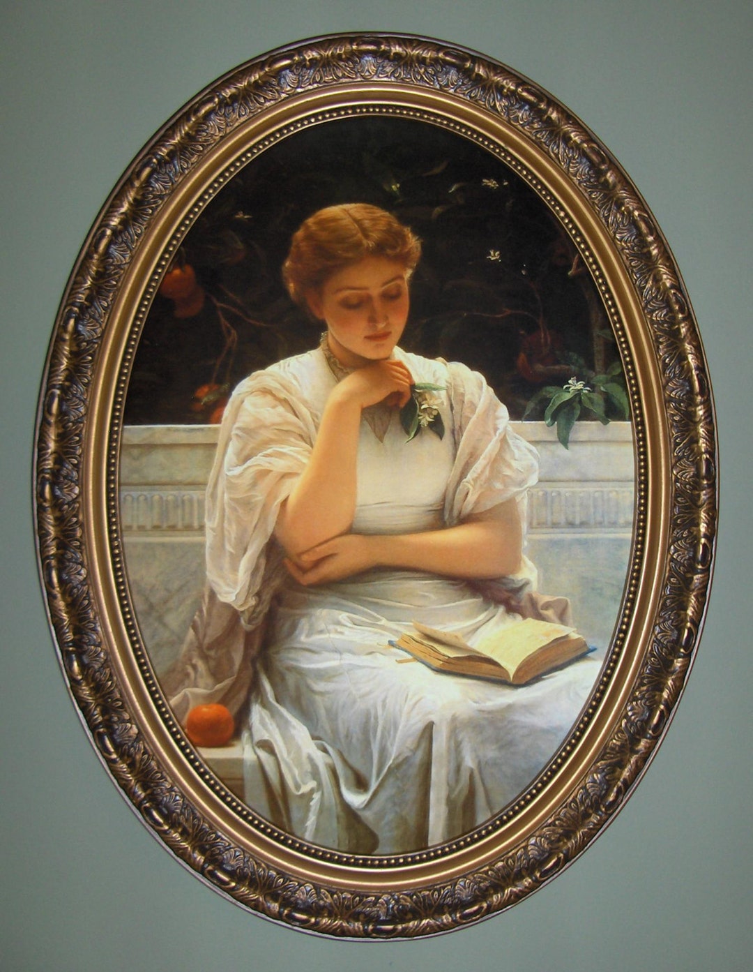 CHARLES EDWARD PERUGINI Art Print on Canvas in Oval Frame - Etsy