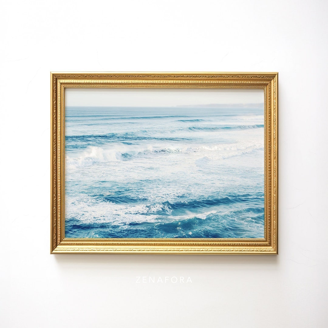 Large Printable Seascape Art, Ocean Photography Print, DIY Costal Decor ...