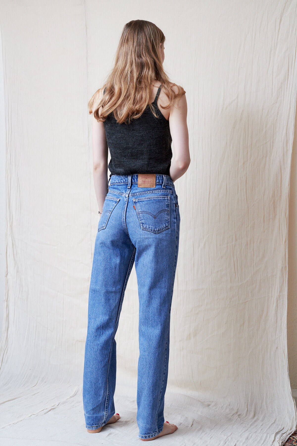 Vintage Levis 505 26 Waist Jeans Blue Wash Mid Rise Jeans Faded Blue Jeans Vintage Faded