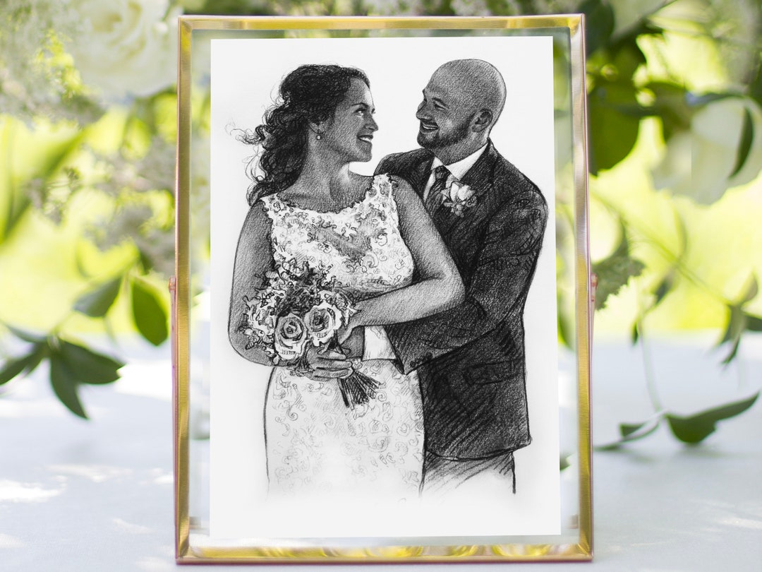 Custom Couple Drawing,custom Couple Portrait, Custom Family Drawing ...