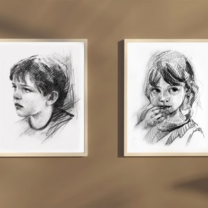 Portrait Drawing From Photo Fine Art CUSTOM Portrait Personalized ...