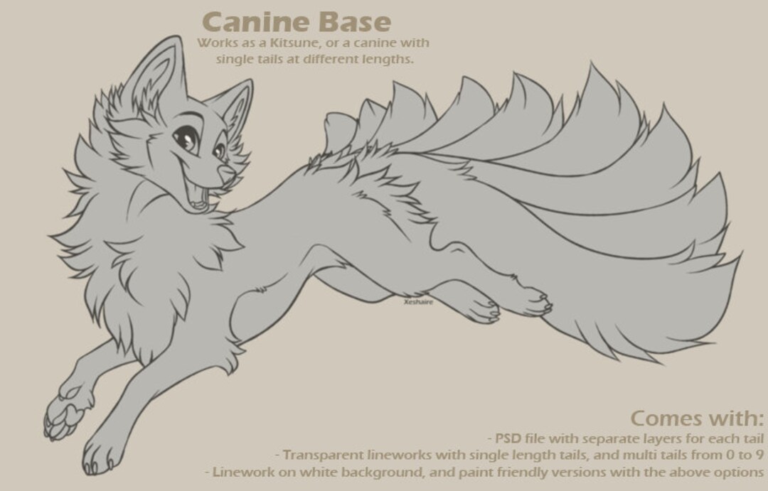 Kitsune Base - PSD Only - Etsy