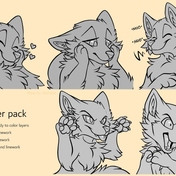 Furry Sticker - Etsy