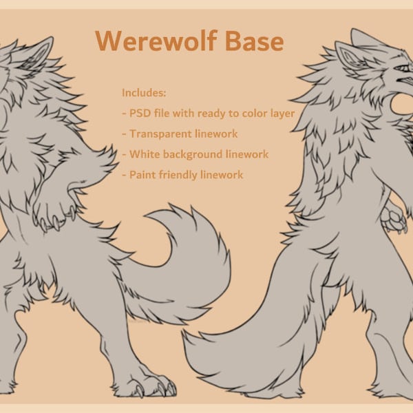 Wolf Ref Sheet Template - Etsy