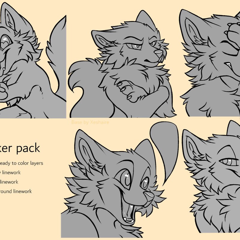 Furry Base Emoji - Etsy