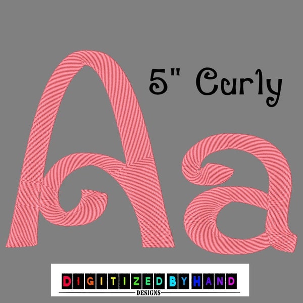 Curly Fonts - Etsy
