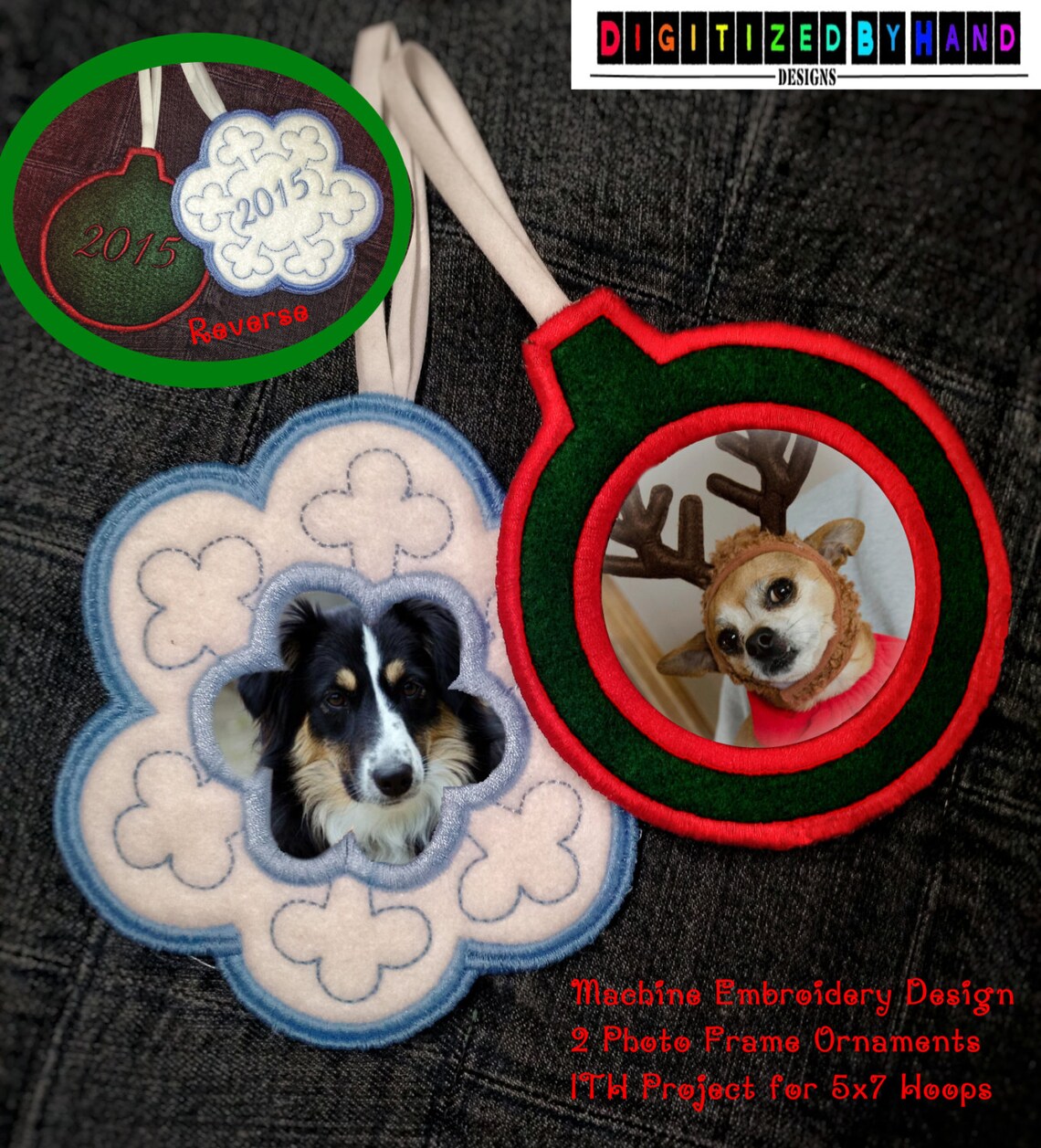 ITH Machine Embroidery Holiday ITH Ornaments in the Hoop | Etsy