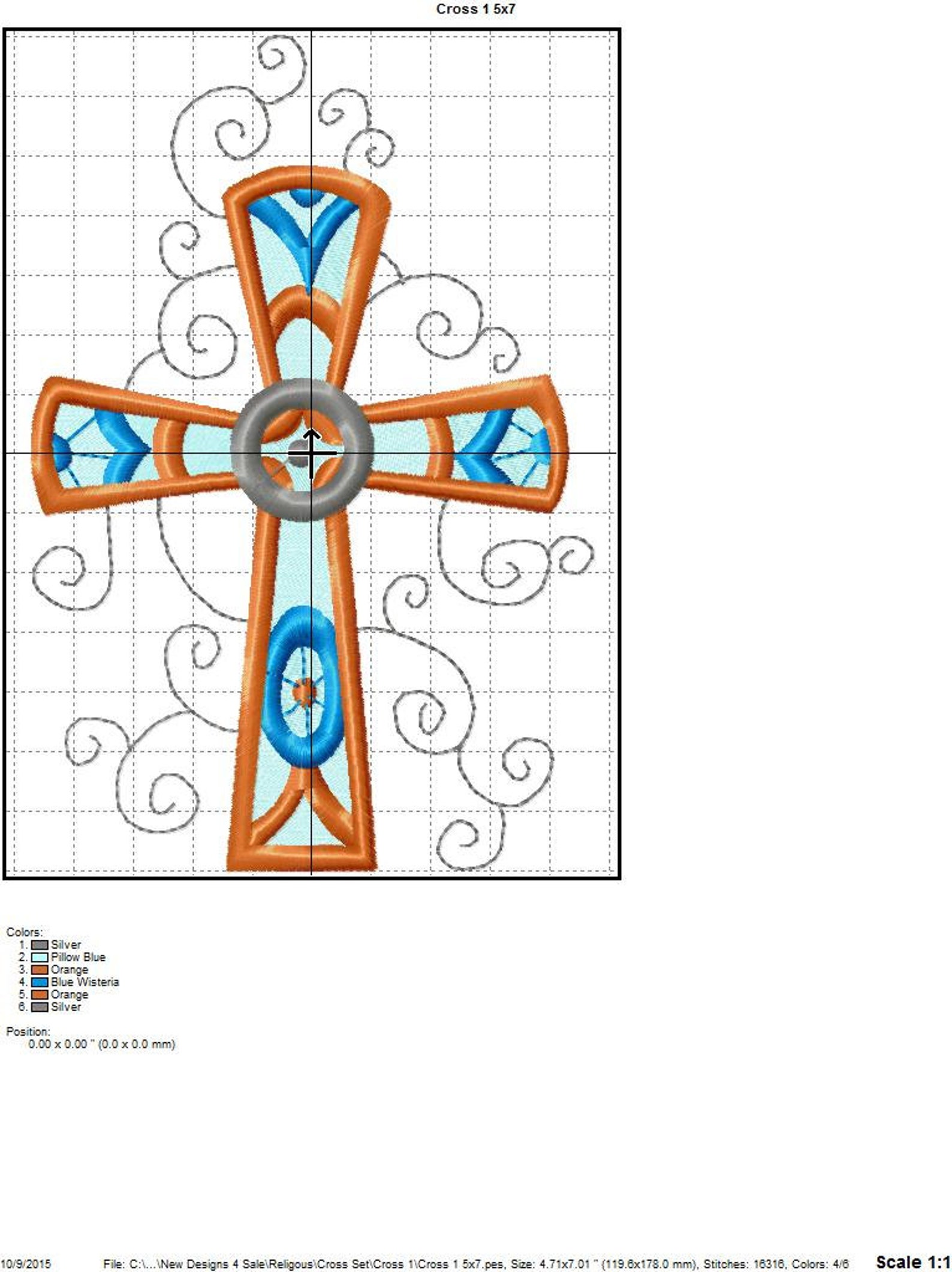Cross Embroidery Design 1 of 10 Religious Embroidery Design - Etsy